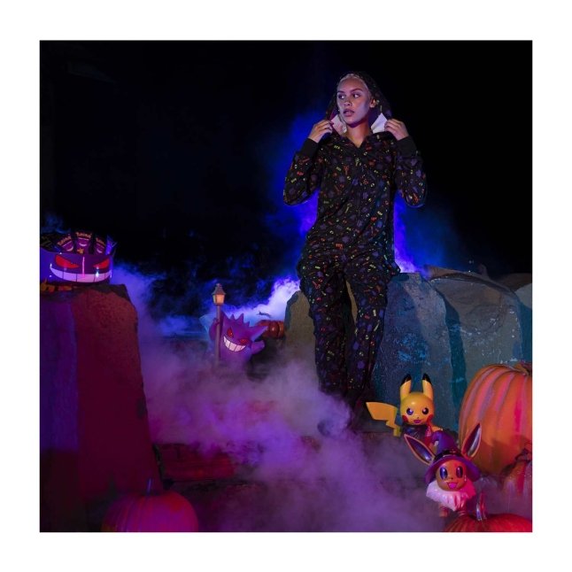 Gengar Pokémon Sweet Temptations Hooded One-Piece Pajamas - Adult ...