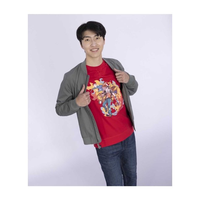 Red Pokémon Trainers Red French Terry Crew Neck Sweatshirt - Adult ...