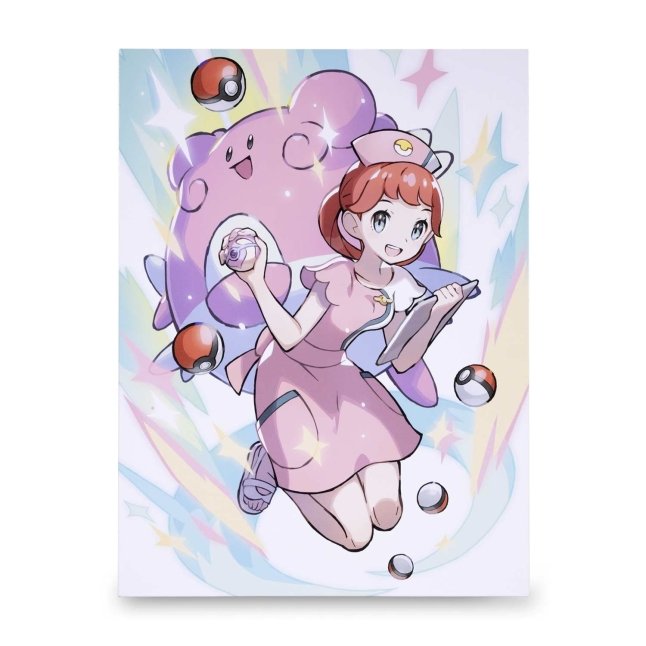 Pokémon Trainers: Pokémon Center Lady Canvas Wall Art | Pokémon Center ...