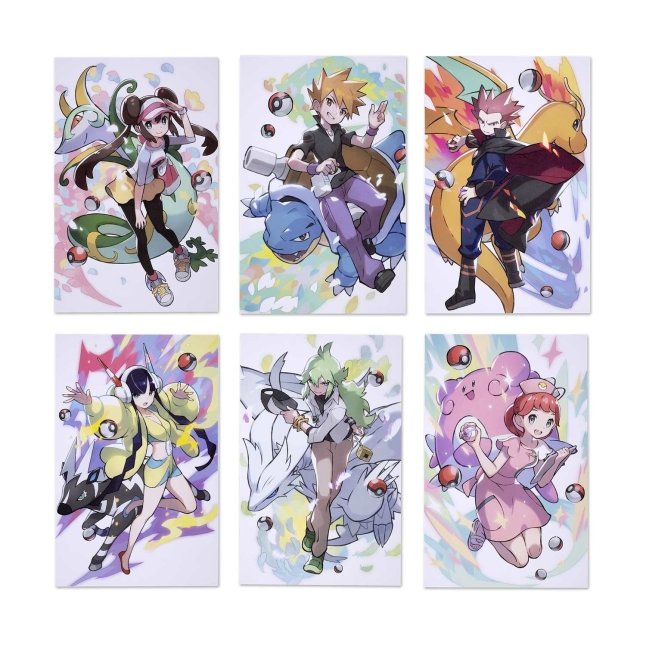 Pokémon Trainers Posters (Set A) (6-Pack) | Pokémon Center Official Site