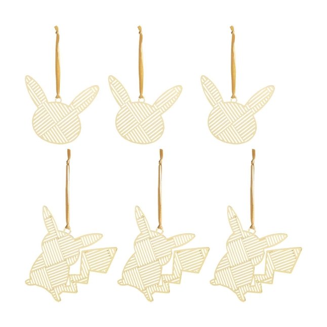 Pikachu Pokémon Winter Wonders Flat Brass Ornaments (6-Pack) | Pokémon ...
