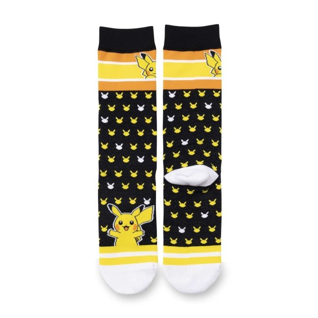 Pikachu Happiness Crew Socks (One Size-Adult) | Pokémon Center Official Site