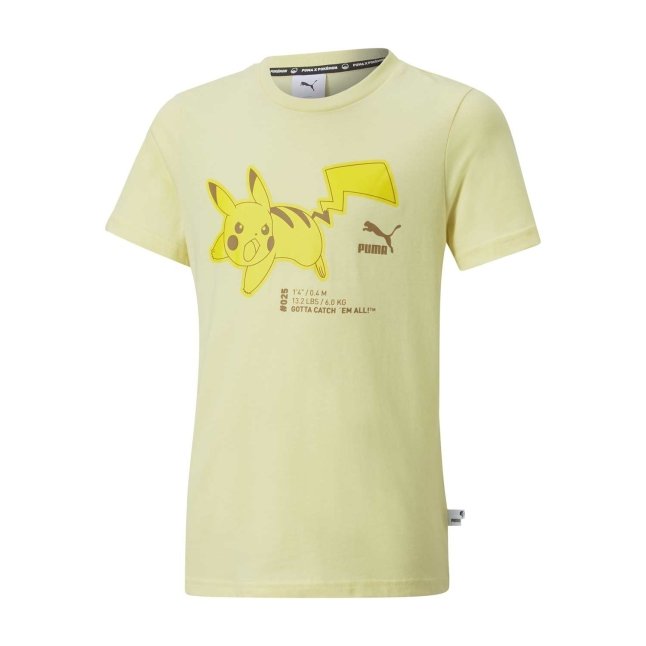 PUMA × Pokémon: Pikachu Pale Yellow T-Shirt - Youth | Pokémon Center ...