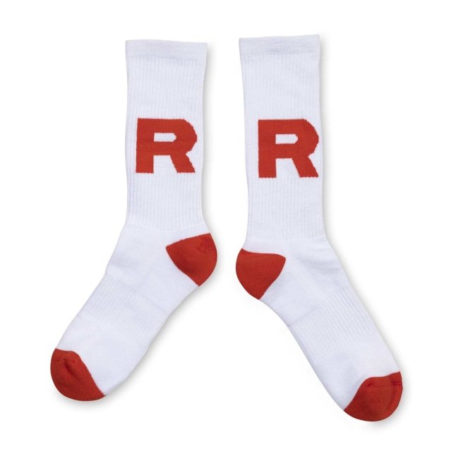 Team Rocket HQ Collection White & Red Crew Socks - Adult | Pokémon ...