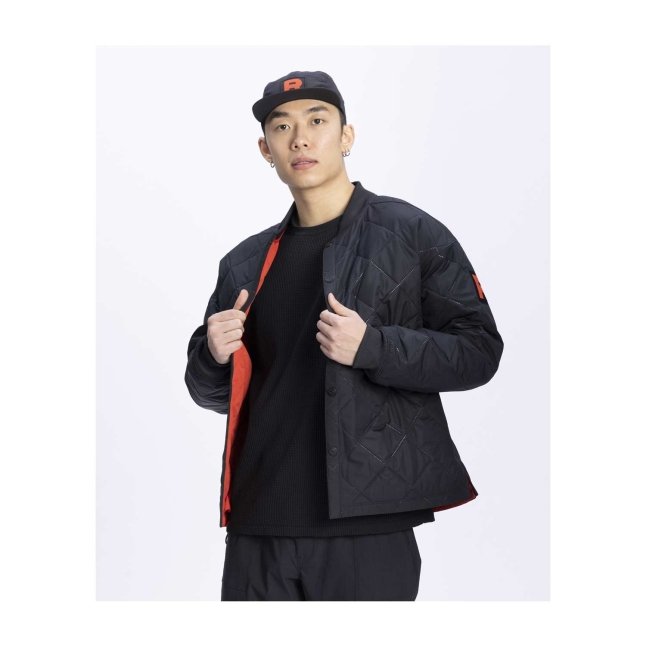 Team Rocket HQ Collection Black Quilted Jacket - Adult | Pokémon Center ...