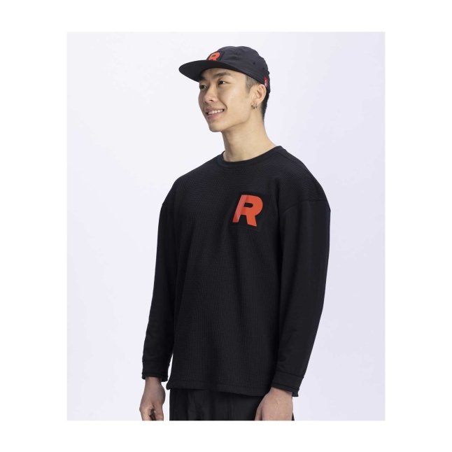 Team Rocket HQ Collection Black Relaxed Fit Long-Sleeve T-Shirt - Adult ...