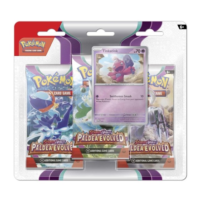 Pokémon TCG: Scarlet & Violet-Paldea Evolved 3 Booster Packs & Tinkatink Promo Card | Pokémon ...