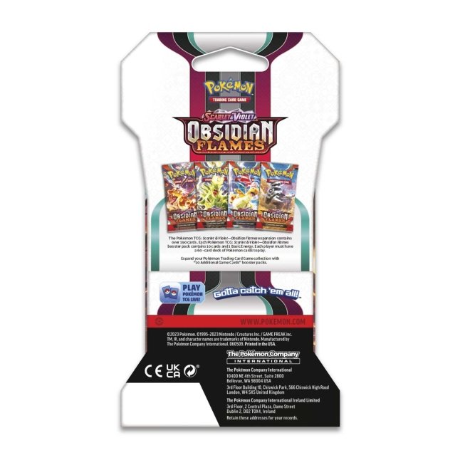 Pokémon TCG: Scarlet & Violet-Obsidian Flames Sleeved Booster Pack (10 Cards) | Pokémon Center ...
