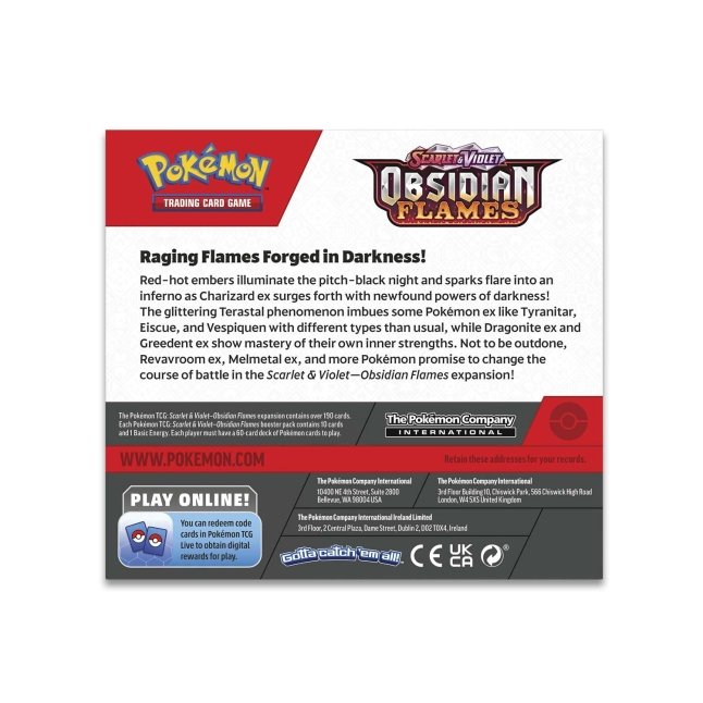 Pokémon TCG: Scarlet & Violet-Obsidian Flames Booster Display Box (36 ...