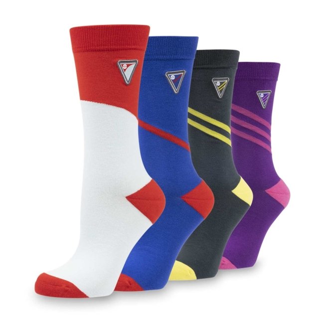 Pokémon GO Trainer Gear: GO Battle League Socks (4 Pairs) (One Size ...