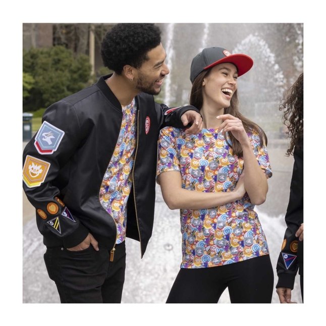 Pokémon GO Trainer Gear: Icons Allover-Print T-Shirt - Adult | Pokémon ...