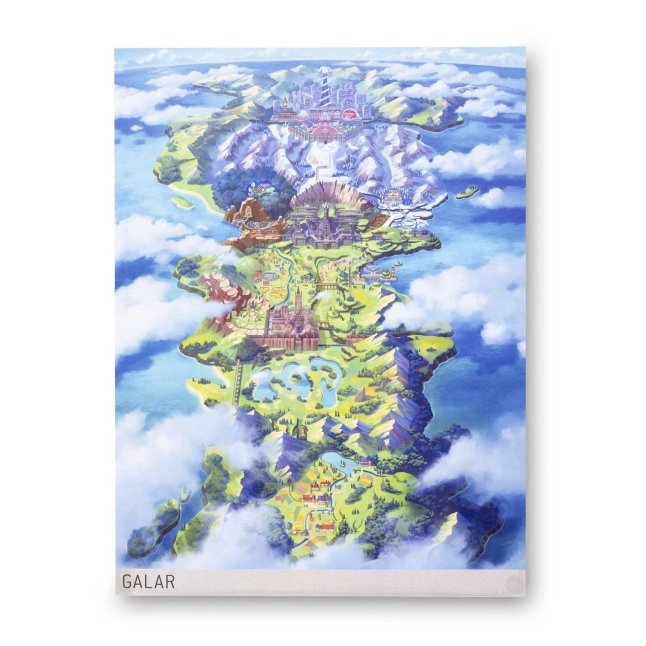 Galar Pokémon Region Maps Poster Pokémon Center Official Site
