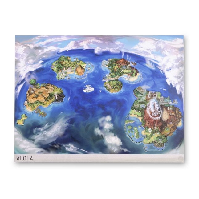 Alola Pokémon Region Maps Poster | Pokémon Center UK Official Site