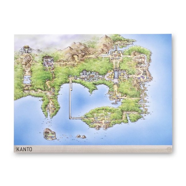 Kanto Pokémon Region Maps Poster | Pokémon Center UK Official Site