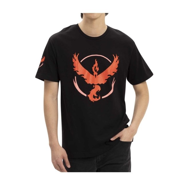 Pokémon GO Teams: Team Valor Black Relaxed Fit Crew Neck T-Shirt ...