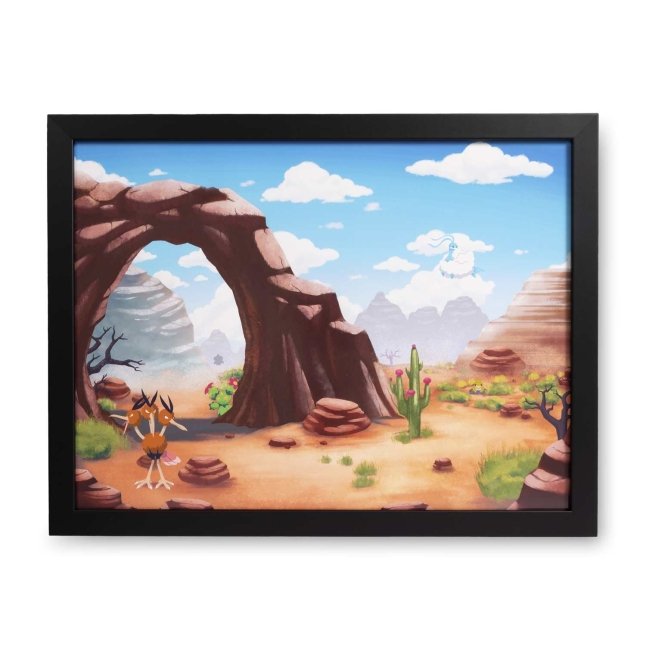 Rocky Desert Pokémon Soothing Scenes Framed Wall Art | Pokémon Center ...