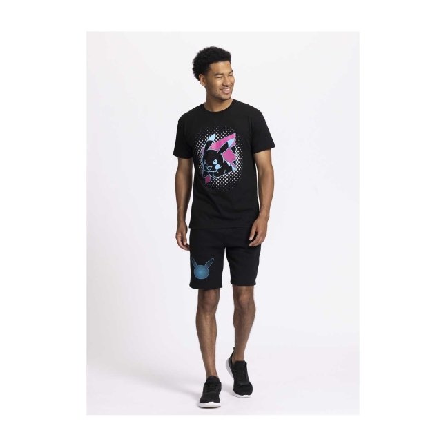 Pikachu Neon Pokémon Active Black & Blue Midweight Fleece Shorts - Men ...