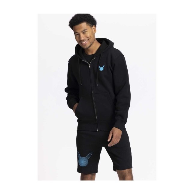 Pikachu Neon Pokémon Active Black & Blue Midweight Fleece Shorts - Men ...