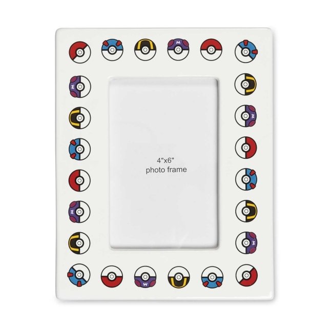 Poké Balls Pokémon Home Accents White Ceramic Picture Frame | Pokémon ...