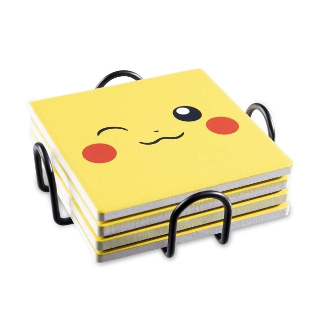 Pikachu Pokémon Home Accents Coasters (4-Pack) | Pokémon Center UK ...
