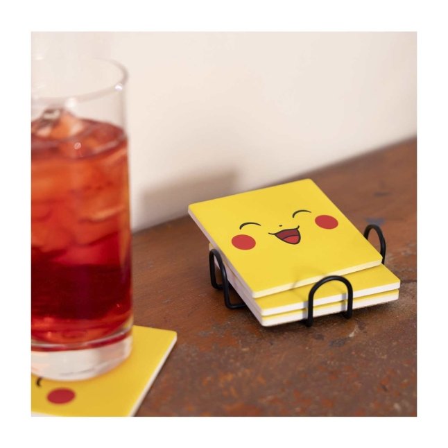 Pikachu Pokémon Home Accents Coasters (4-Pack) | Pokémon Center UK ...