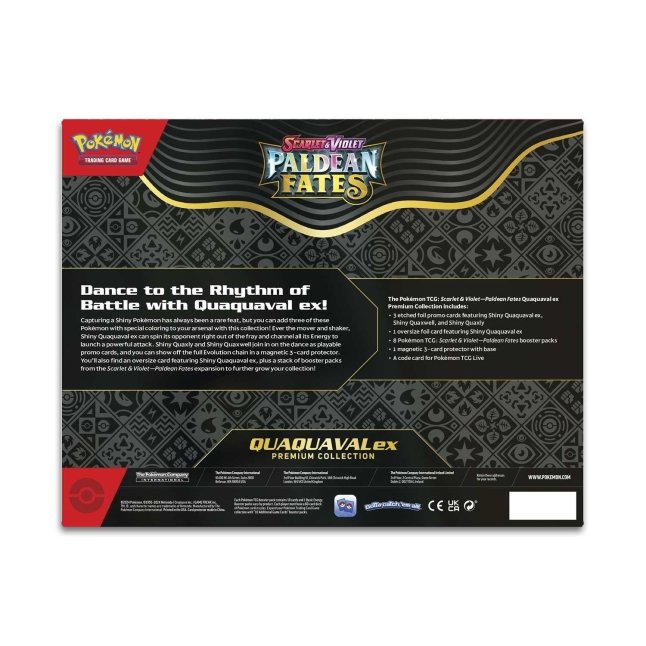 Pokémon TCG: Scarlet & Violet-Paldean Fates Quaquaval ex Premium ...