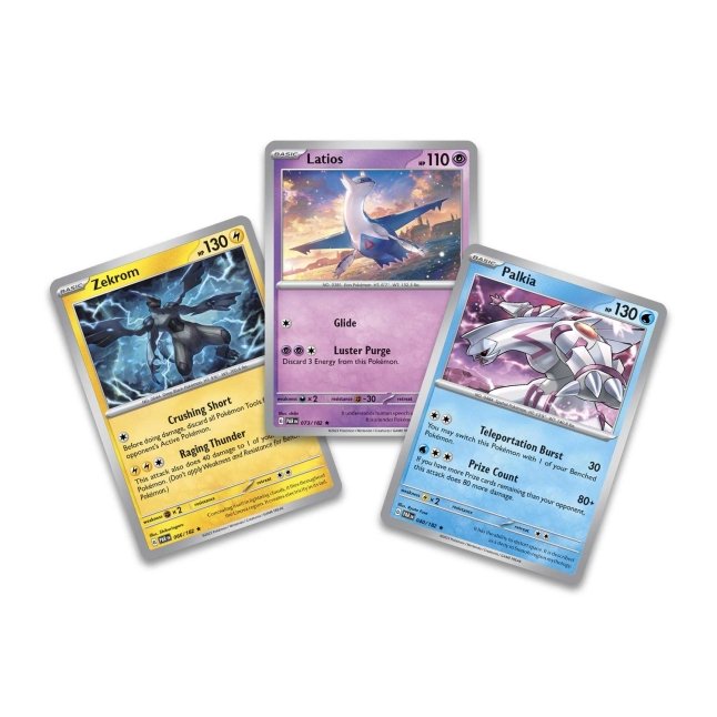 Pokémon TCG: Latios, Zekrom & Palkia Cards with 2 Booster Packs & Coin ...