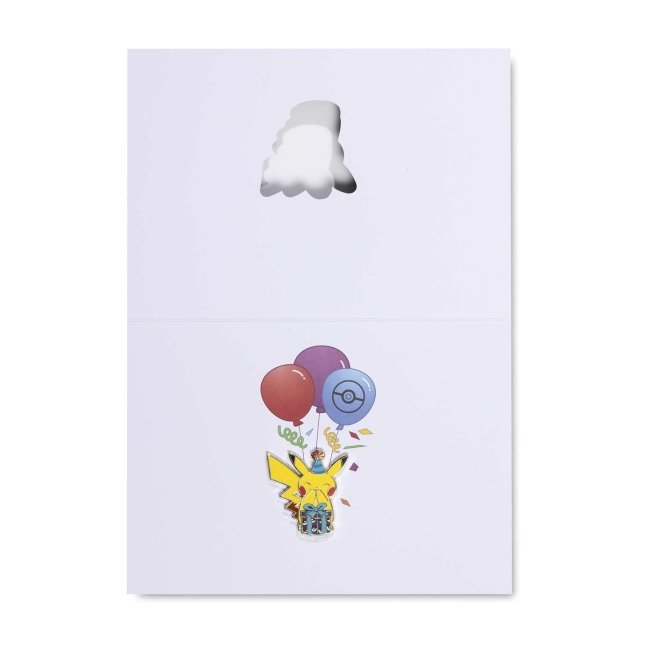 Pikachu Birthday Balloons Pokémon Pin & Greeting Card | Pokémon Center ...