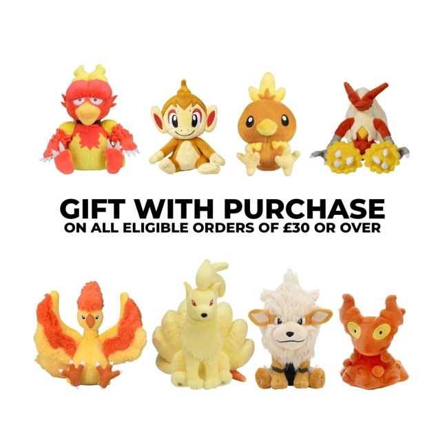 Fire-Type Pokémon Sitting Cuties Plush | Pokémon Center UK Official Site