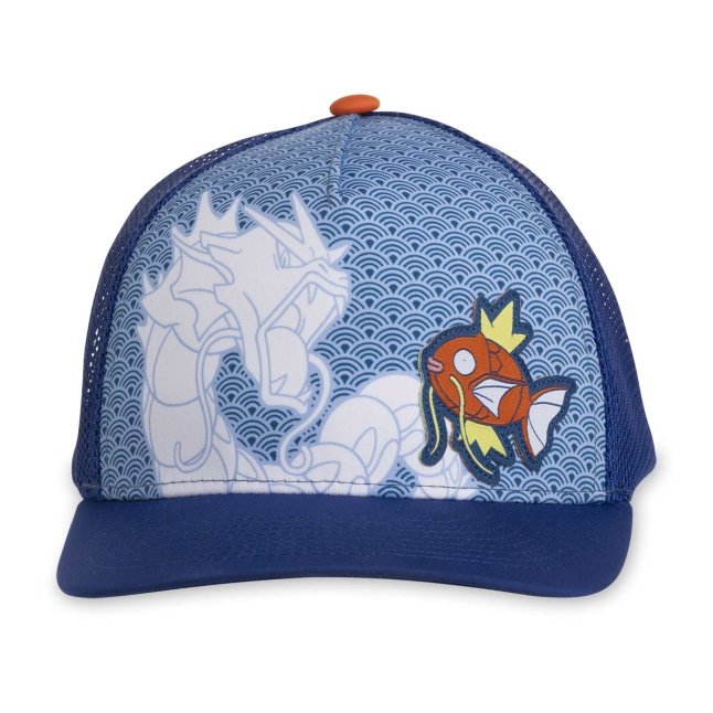 Magikarp & Gyarados Waves Snapback Hat (One Size-Adult) | Pokémon ...