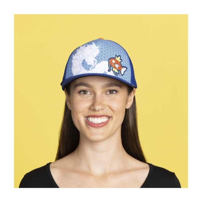 Magikarp & Gyarados Waves Snapback Hat (One Size-Adult) | Pokémon ...