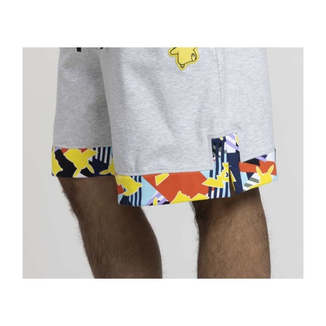 Pikachu Mix Pokémon Lounge Gray Shorts - Men | Pokémon Center UK ...