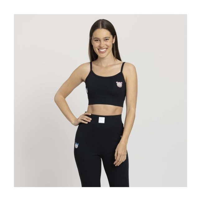 Pikachu & Friends Pokémon Lounge Black Bralette - Women | Pokémon ...