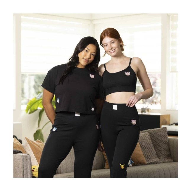Pikachu & Friends Pokémon Lounge Black Bralette - Women | Pokémon ...
