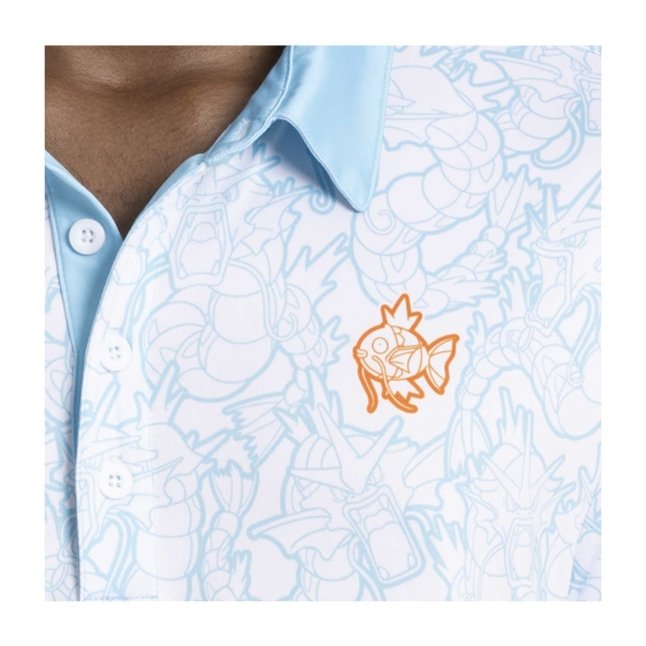 Magikarp & Gyarados Pokémon Clubhouse White & Blue Polo Shirt - Men ...