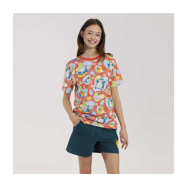 Pikachu Pokémon Tropical Teal Shorts - Women | Pokémon Center UK ...