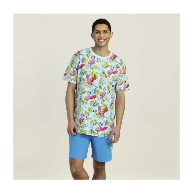 Pikachu Pokémon Tropical Blue Shorts - Men | Pokémon Center UK Official ...