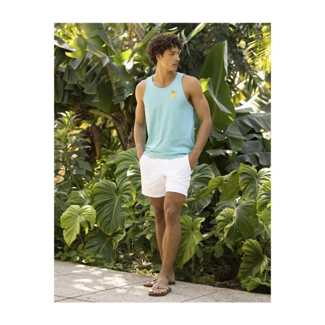 Pikachu Pokémon Tropical Turquoise Fitted Tank Top - Men | Pokémon ...