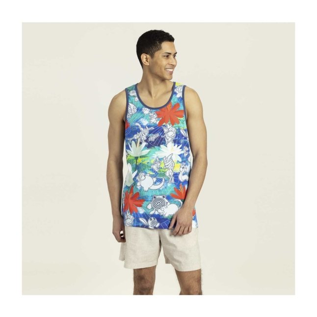 Sunlit Marsh Pokémon Tropical Fitted Tank Top - Men | Pokémon Center ...