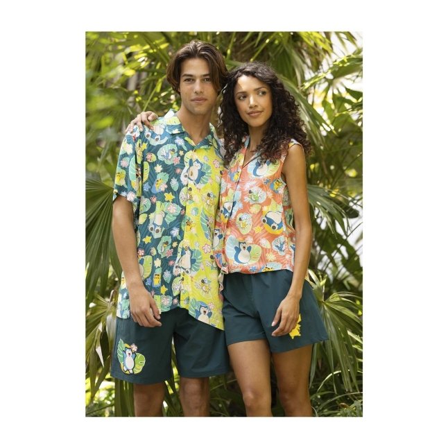 Summer Greetings Pokémon Tropical Shirt - Adult | Pokémon Center UK ...