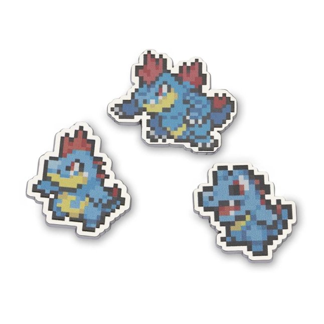 Totodile, Croconaw & Feraligatr Pokémon Pixel Pins (3-Pack) | Pokémon ...
