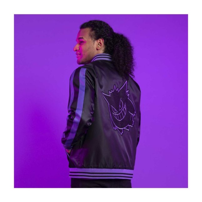 Gengar Pokémon Jackets Black Snap-Down Jacket - Adult | Pokémon Center ...
