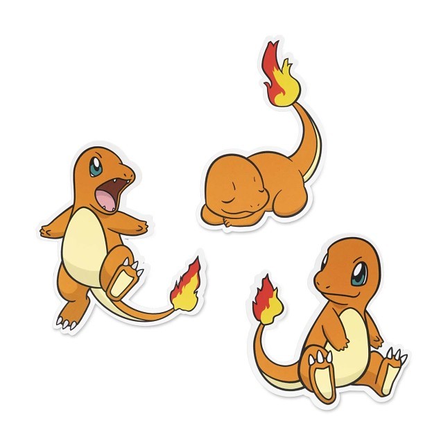 Charmander Stickers (3-Pack) | Pokémon Center UK Official Site