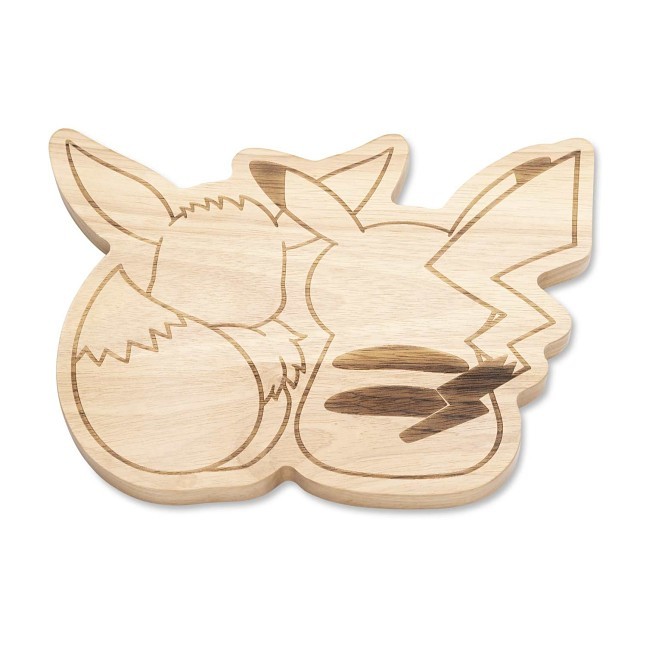 Pikachu & Eevee Pokémon Kitchen Wooden Cutting Board | Pokémon Center ...
