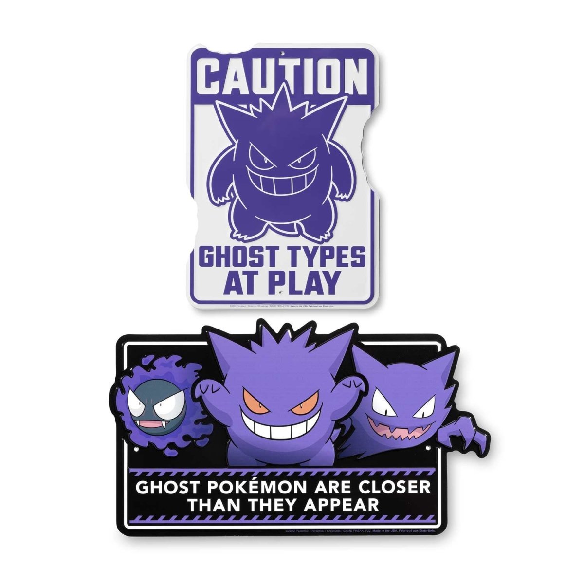 Gastly, Haunter & Gengar Metal Sign Bundle | Pokémon Center Official Site