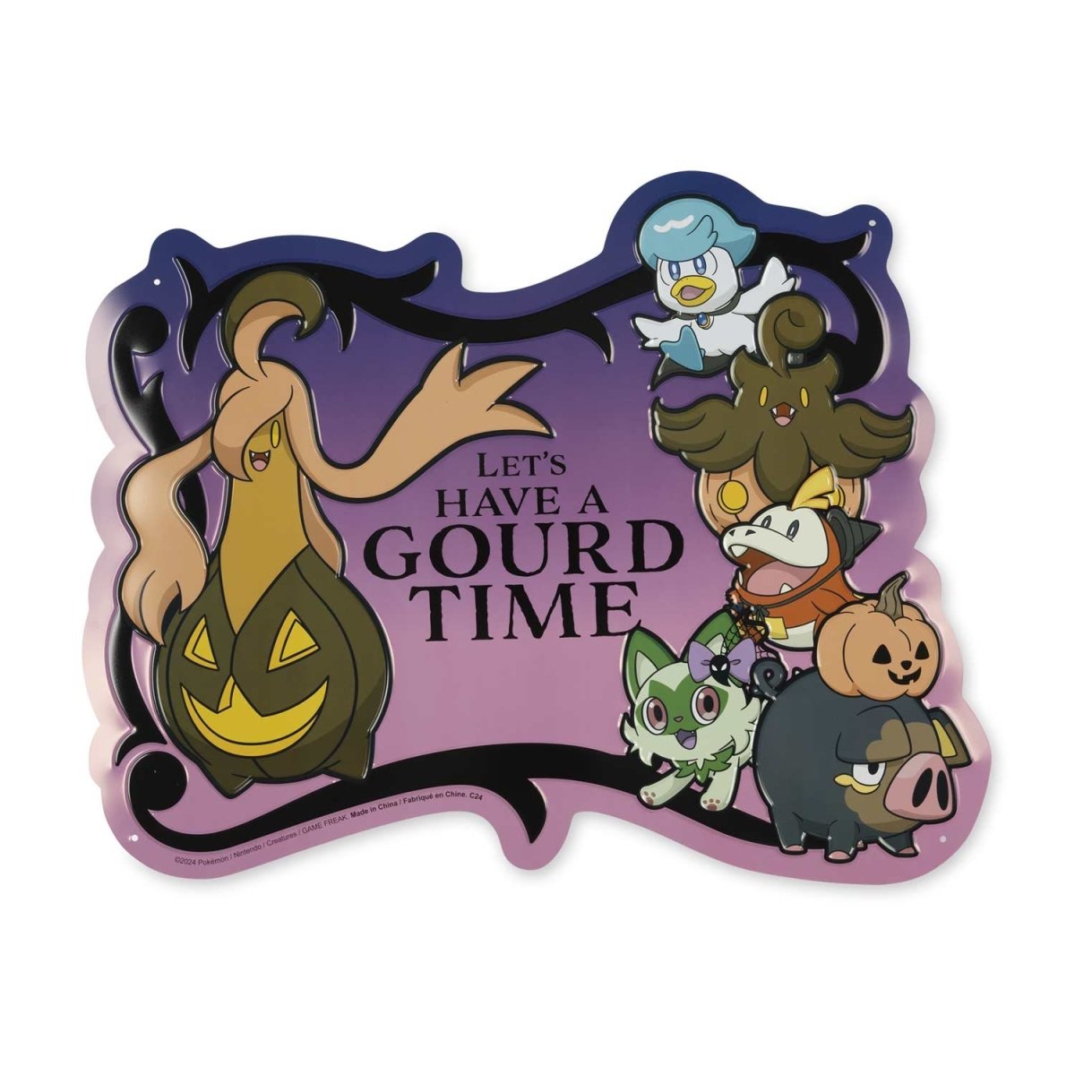 Gourgeist 'Gourd Time' Pokémon Halloween Metal Sign | Pokémon Center ...