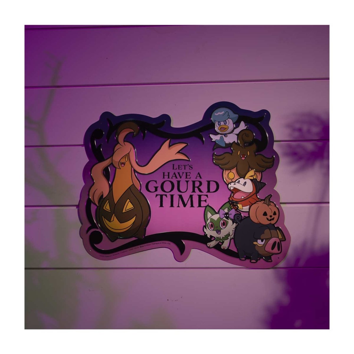 Gourgeist 'Gourd Time' Pokémon Halloween Metal Sign | Pokémon Center ...
