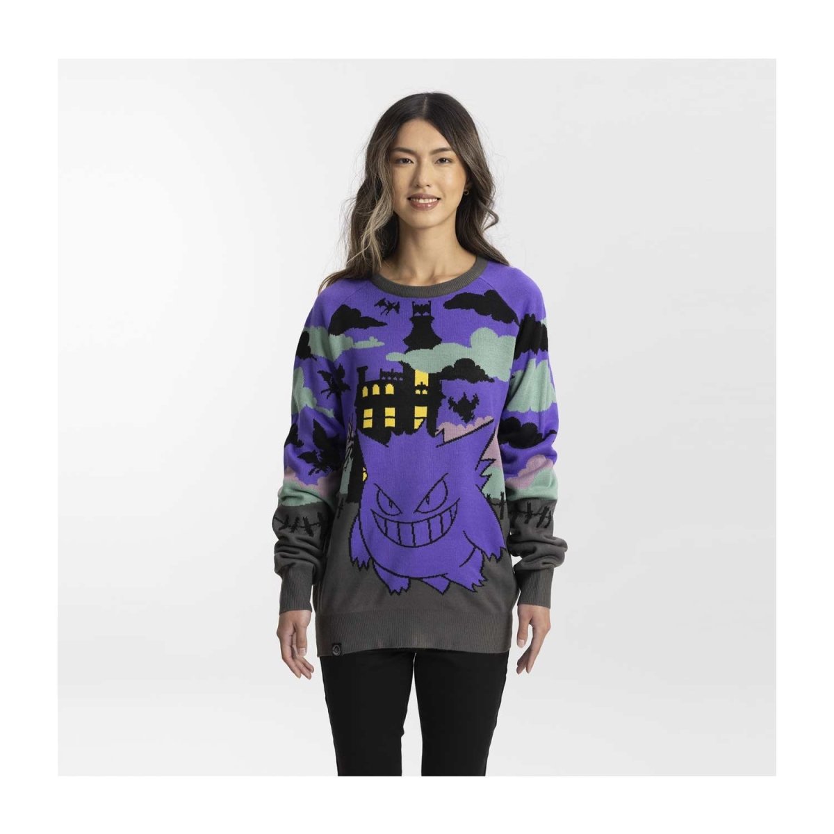 Gengar Pokémon Halloween Knit Sweater - Adult | Pokémon Center Official ...