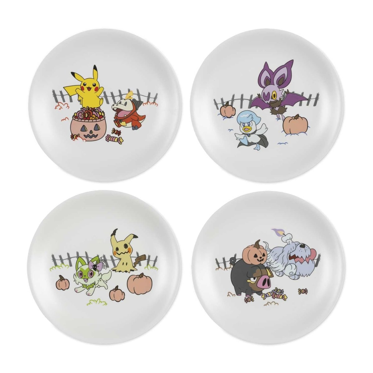 Pokémon Halloween Dinner Plates (4-Pack) | Pokémon Center Official Site
