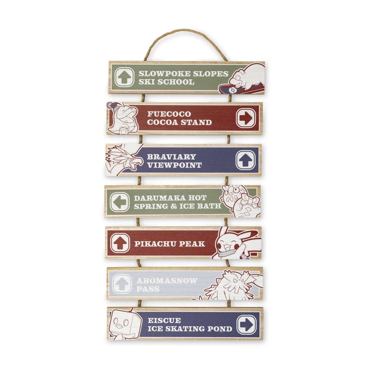 Pikachu, Fuecoco & Friends Pokémon Holiday Wood Ski Sign | Pokémon ...